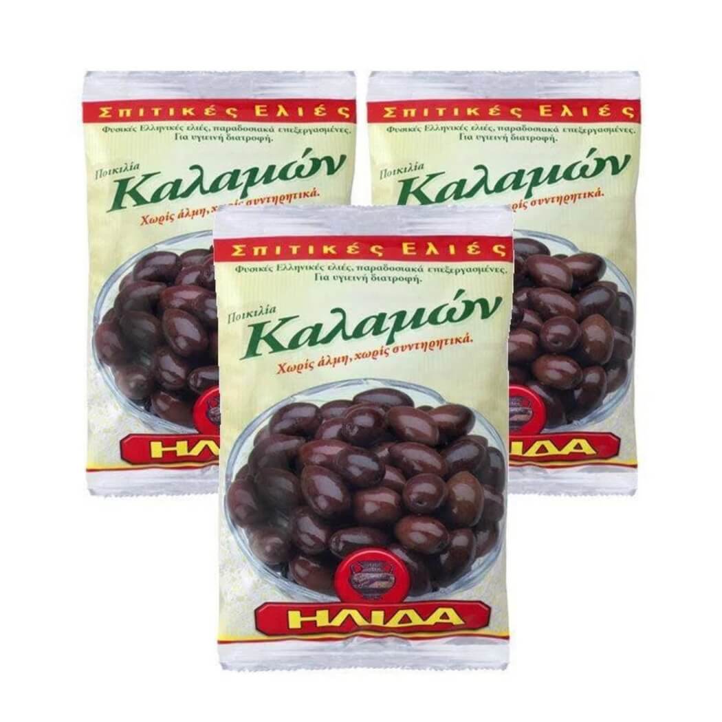Black Greek Olives from Amfissa 3x250g, online sales of Greek products