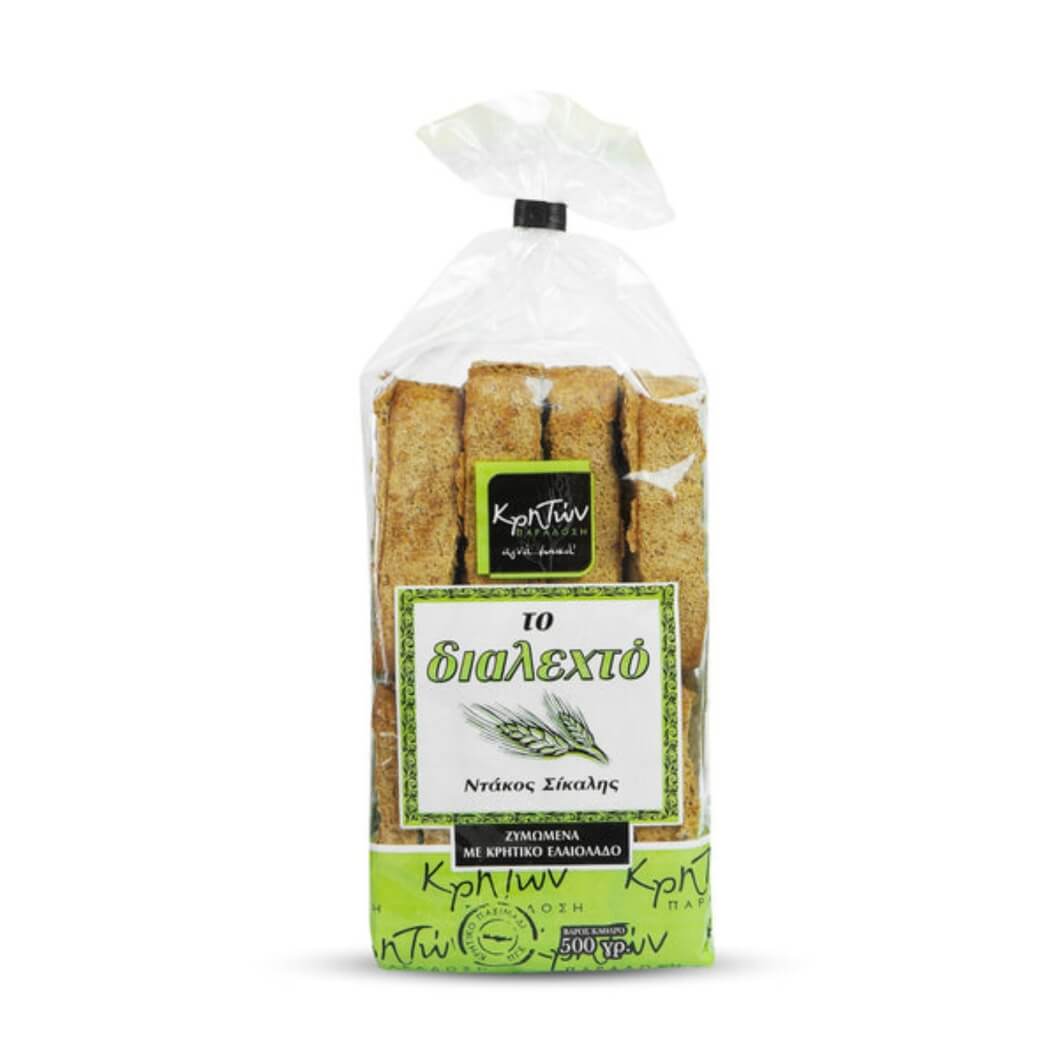 Cretan Rye Dakos Rusks 500g, Greek traditional products online sales