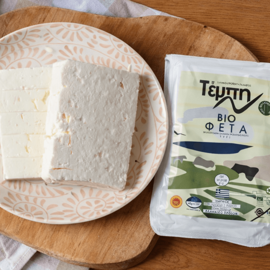 Organic PDO Greek Feta Cheese (200g) | Authentic Tempi Valley