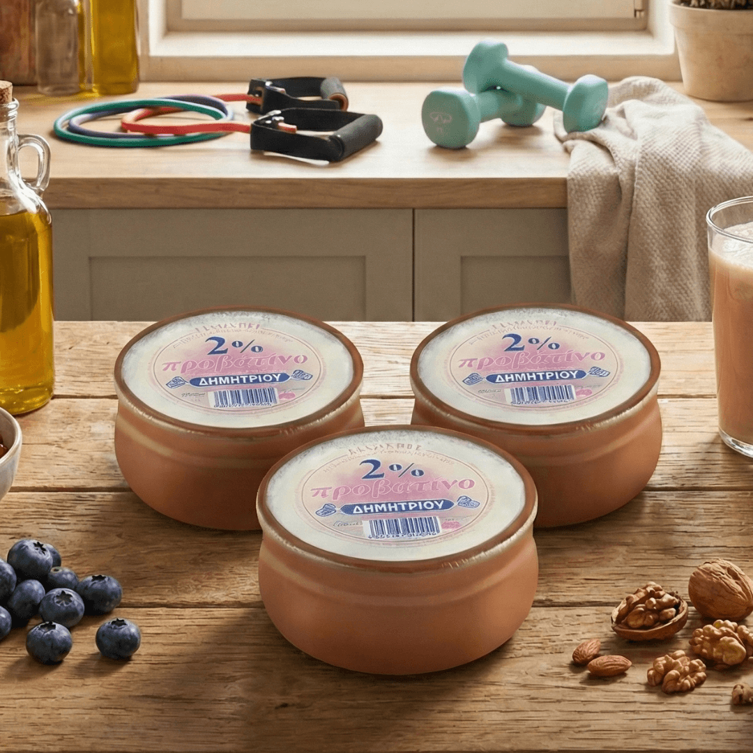 Traditional Greek Sheep Yogurt 2% in Clay Pot – 3×240g