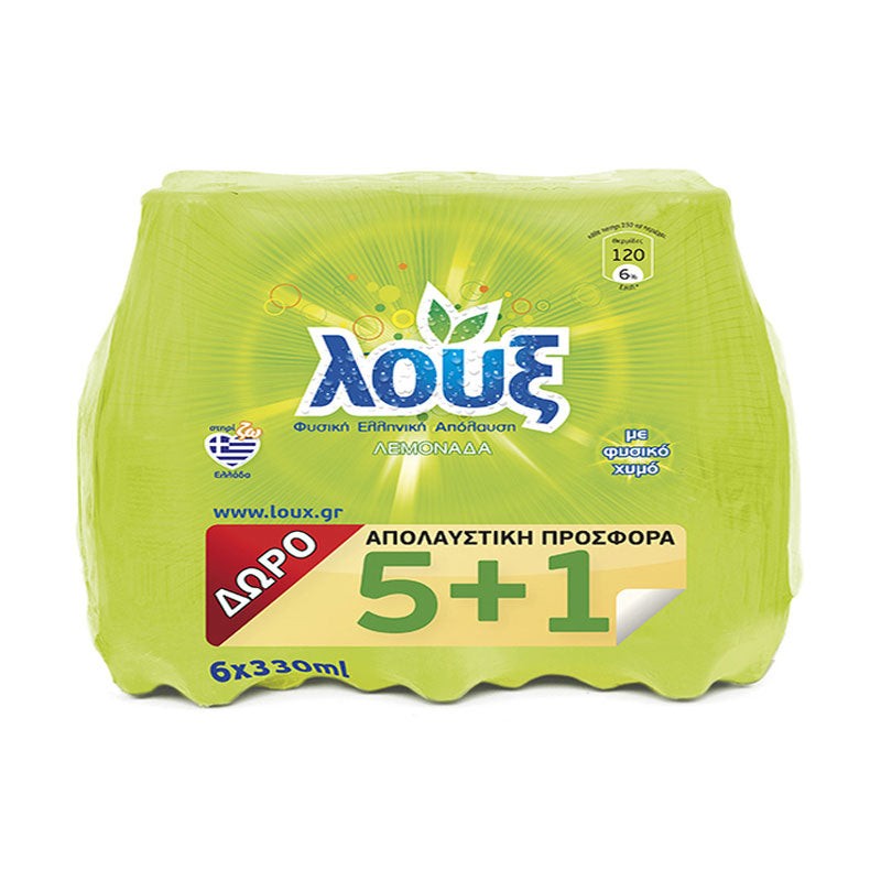 Greek Products | Carbonated Lemonade Loux- 6x330ml – Greek Flavours